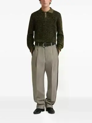 Marni Wool Pants With Contrast Side Bands
