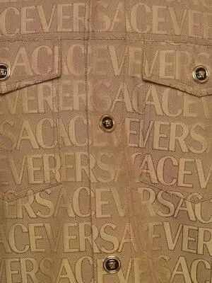 Versace Logo Jacquard Cargo Pants And Shirt Set