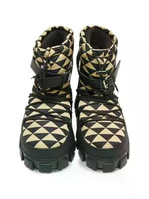 Prada Geometric Print Boots