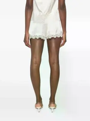 DÔEN Iona Lace-trim Shorts - Neutrals