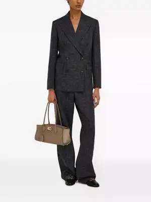 FERRAGAMO Studio Soft East West Bag In Hammered Calfskin