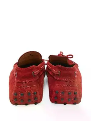 TOD'S City Gommino Suede Loafers - Red