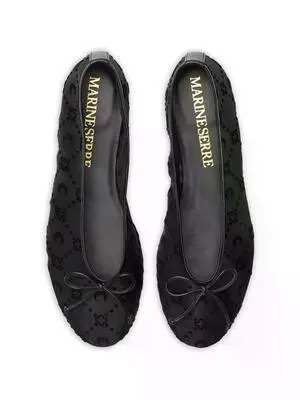 MARINE SERRE Moonogram Mesh Ballet Flats