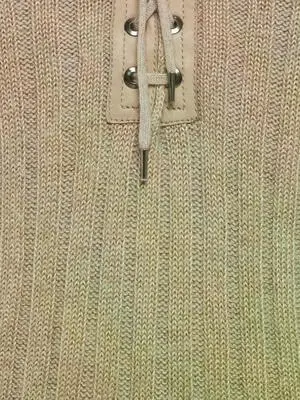 Chloé Ribbed Lace-up Sweater