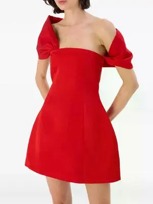 OCCLEUS One-shoulder Ruffled Mini Dress
