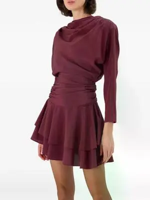 OCCLEUS Janis Draped Mini Dress - Red