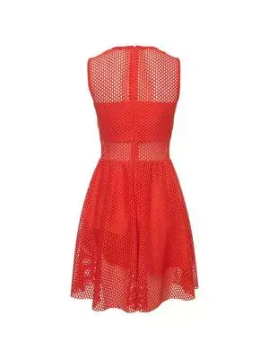 Sandro Mesh Sleeveless Round Neck Mini Dress