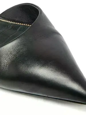 TOM FORD Leather Ankle Strap Flat Pumps