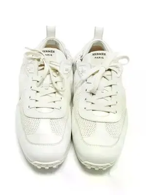Hermès Perforated Lace-up Sneakers