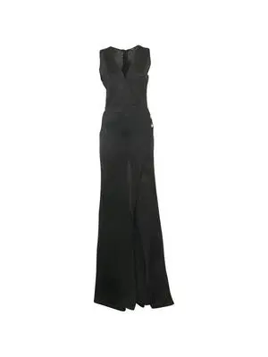 Balmain Wrap Effect Jumpsuit With Gold-tone Buttons