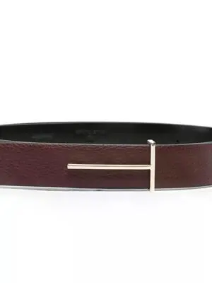 TOM FORD T-logo Belt - Red