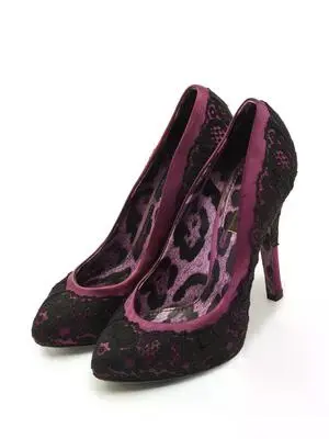 Dolce & Gabbana Lace Overlay Stiletto Pumps