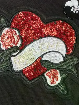 Roberto Cavalli Cotton Embroidered Patch Sweater