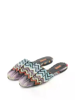 Missoni Geometric-weave Flat Mules