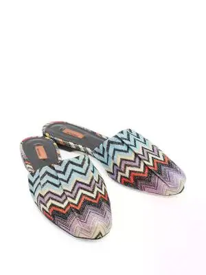 Missoni Geometric-weave Flat Mules