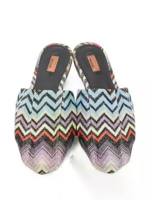 Missoni Geometric-weave Flat Mules