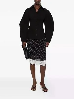 ROTATE BY BIRGER CHRISTENSEN Fitted Puff Sleeve Shirt
