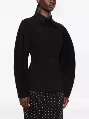 ROTATE BY BIRGER CHRISTENSEN Fitted Puff Sleeve Shirt