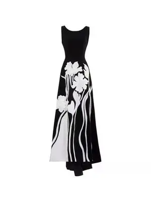 SAIID KOBEISY Embroidered Padded Midi Dress