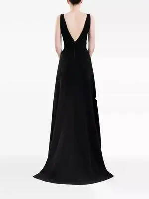 SAIID KOBEISY Embroidered Padded Midi Dress