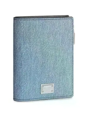Dolce & Gabbana Wallet In Denim Nubuck