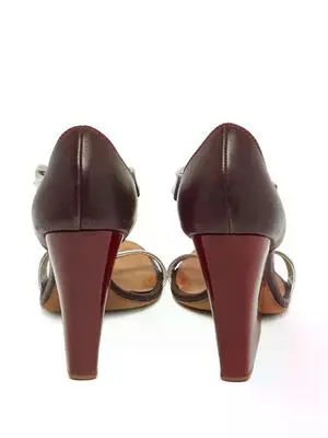 GIUSEPPE ZANOTTI Metallic Block Heel Sandals