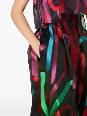 Emporio Armani Abstract Pattern Bustier Mini Dress