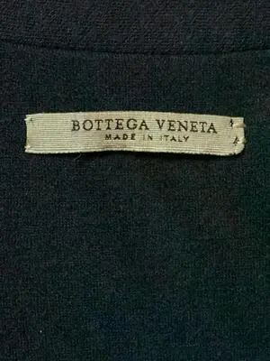 Bottega Veneta Navy Blue Virgin Wool Peplum Sculpted Blazer