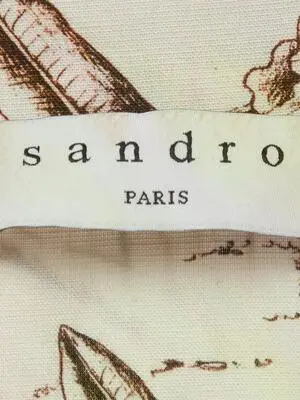 Sandro Safari Print Belted Jumpsuit