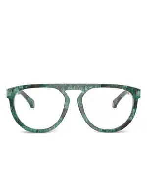 Moncler Round Acetate Frames - Green