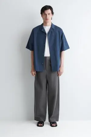 Cos Embroidered Camp-collar Pima Cotton Shirt