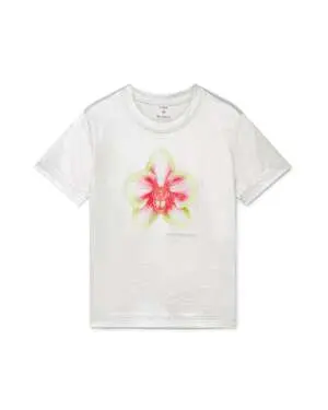 Casablanca Silver Glitch Orchid Ribbed Top - Multicolor