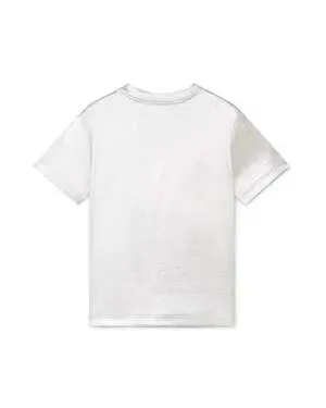 Casablanca Silver Glitch Orchid Ribbed Top