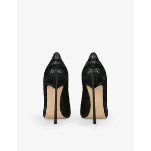 Casadei Blade Kitana 100 Snake-effect Leather Pumps