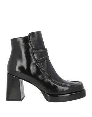 GIORGIO FABIANI Woman Ankle Boots Sand Size 8.5 Leather Black