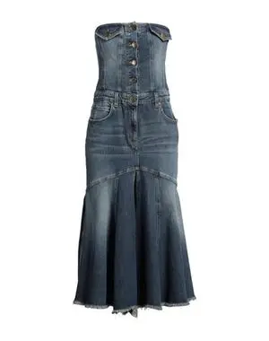 Pinko Midi Dress Size Cotton, Elastane - Blue