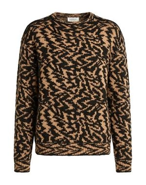 LANEUS Two-tone Knit Sweater - Camel