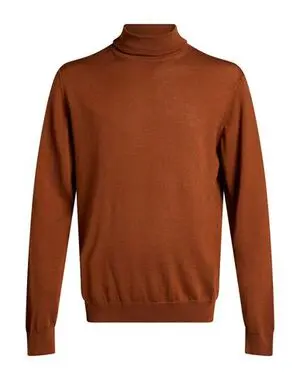 DANIELE FIESOLI Turtleneck Rust Size Merino Wool - Red