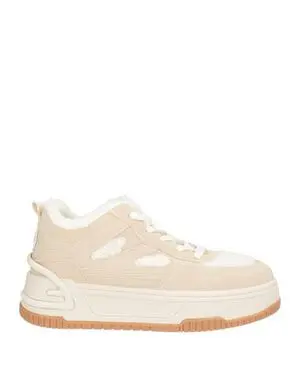 LAURA BIAGIOTTI Sneakers Size Synthetic Material, Textile Fibers - Beige