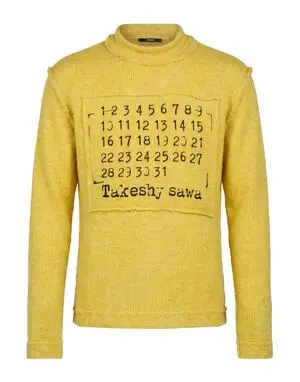 TAKESHY KUROSAWA Sweater Marigold Size Acrylic, Polyester, Nylon, Wool, Elastane - Yellow