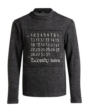 TAKESHY KUROSAWA Sweater Size Acrylic, Polyester, Nylon, Wool, Elastane - Grey