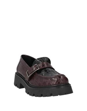 NILA & NILA Crocodile-effect Loafers With Buckle Detail - Red