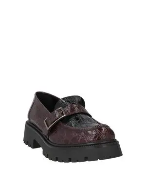 NILA & NILA Crocodile-effect Loafers With Buckle Detail - Red