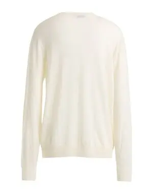 Peserico Ivory Merino Wool Crewneck Sweater