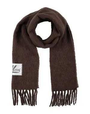 Marni Scarf Dark Alpaca Wool, Polyamide - Brown