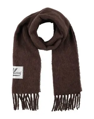 Marni Scarf Dark Alpaca Wool, Polyamide