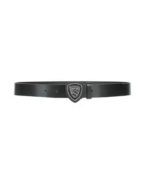 BLAUER. Belt Size Regenerated Leather, Polyurethane, Cotton, Viscose - Black