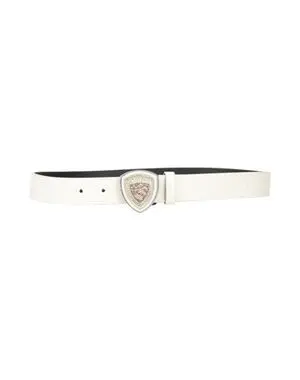 BLAUER. Belt Size Regenerated Leather, Polyurethane, Cotton, Viscose - White