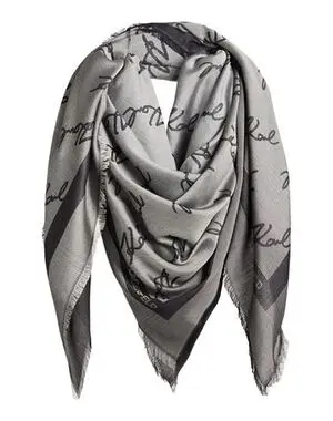 Karl Lagerfeld Scarf Charcoal Modal