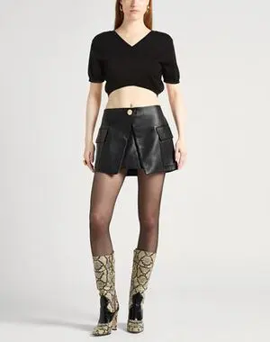 Liviana Conti Virgin Wool Cropped V-neck Sweater